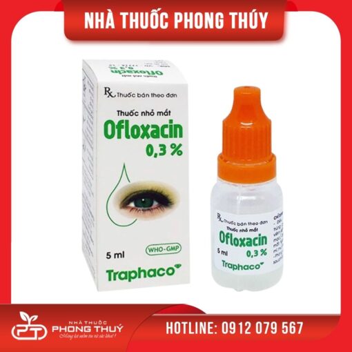Thuốc nhỏ mắt điều trị nhiễm khuẩn mắt Ofloxacin 0.3% Traphaco (5ml ...