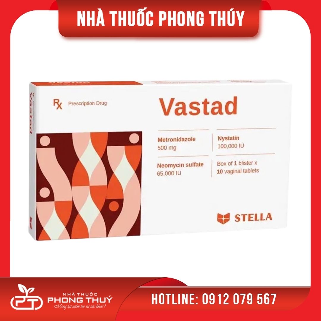 Viên đặt âm đạo điều trị nhiễm khuẩn, nhiễm nấm âm đạo Vastad 500mg ...