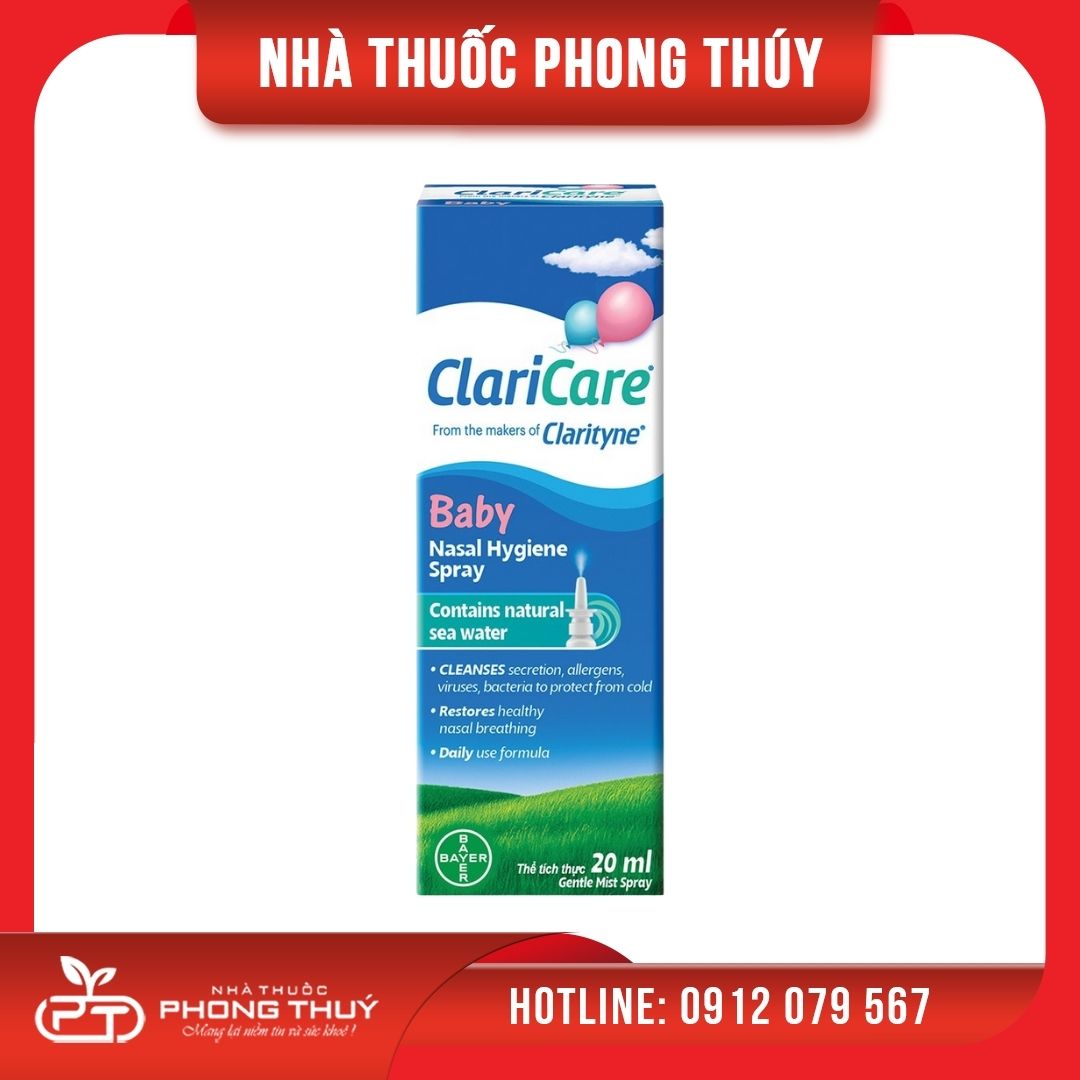 Dung dịch xịt vệ sinh mũi cho trẻ em ClariCare Baby Nasal Hygiene Spray ...